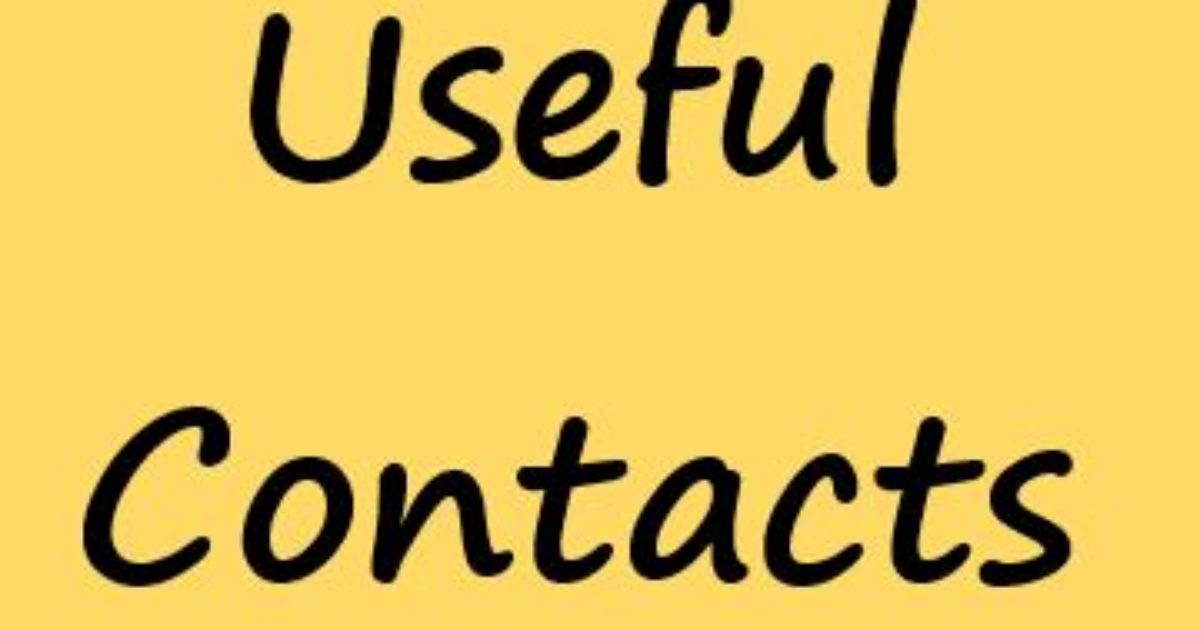 Useful Contacts - Yasmin Qureshi